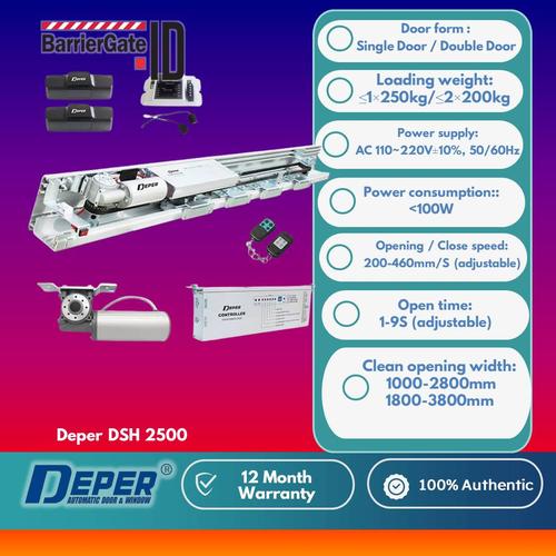 Jual Deper DSH-250 Mesin Pintu Otomatis DC Brushless Motor Heavy Duty Sliding Door Automatic ...