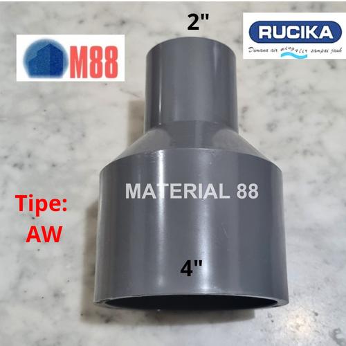 Jual Vlok Sok 4 x 2 inch RUCIKA AW Reducer Increaser 4x2 Pipa PVC - Kab ...