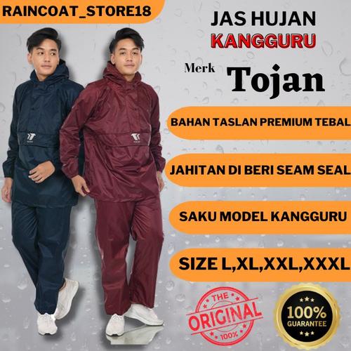Jual Jas Hujan Pria Wanita Merk Tojan Model Kangguru Bahan Taslan Balon ...