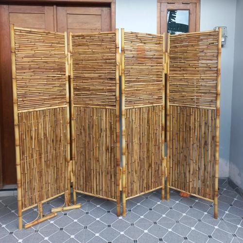 Jual Sketsel / Pembatas Ruangan / Partisi Full Bambu Cendani 4 Lembar ...