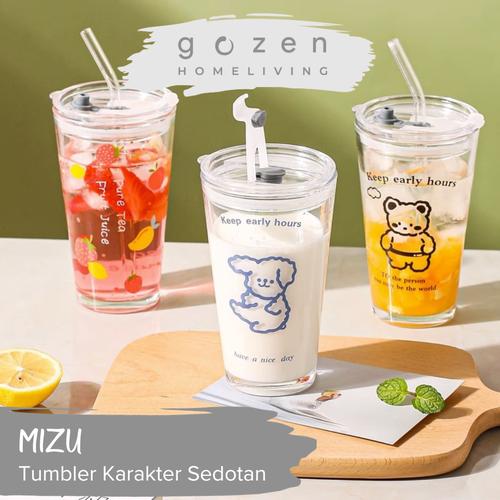 Jual |GOZEN| MIZU Tumbler Kaca Minum Bening Botol Kaca Kopi Dan Teh ...