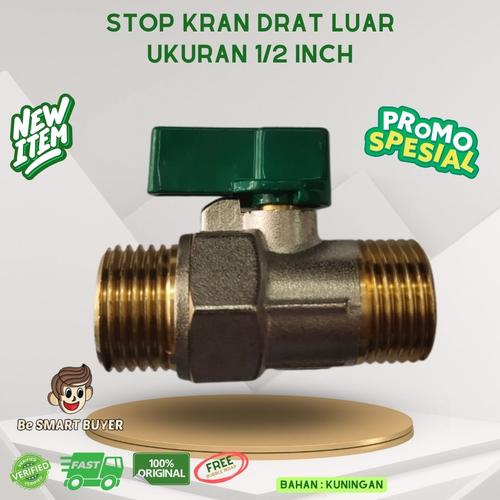 Jual Stop Kran Drat Luar Ukuran 1/2 Inch Kuningan Kokoh Kuat ...