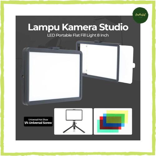 Jual Lampu Kamera Studio LED Portable Flat Fill Light 8 Inch - Jakarta ...