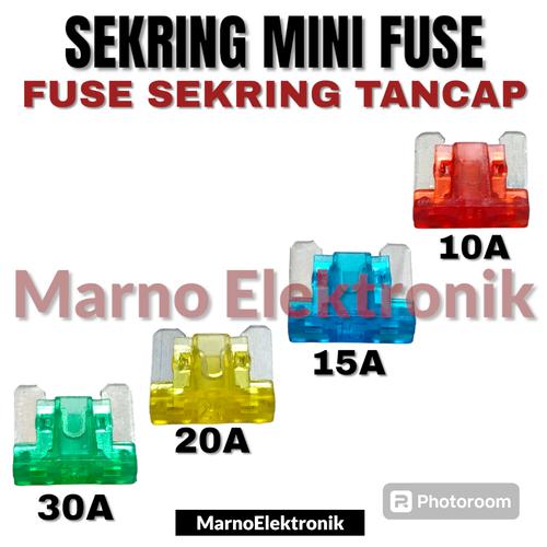 Jual SEKRING MINI FUSE 10A 15A 20A 30A SIKRING FUSE TANCAP ORIGINAL ...