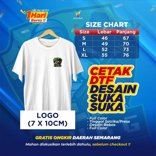 Jual Cetak Print Sablon DTF PET DTF Ukuran Logo Di Dada Tinggal Press ...