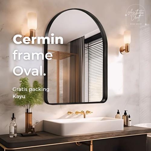 Jual Cermin Setengah Lingkaran Oval Frame Dekorasi Dinding Aesthetic ...