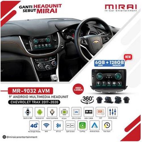 Jual Head Unit Android Mirai 9032 AVM Chevrolet Trax Ram 6/128 + Kamera ...