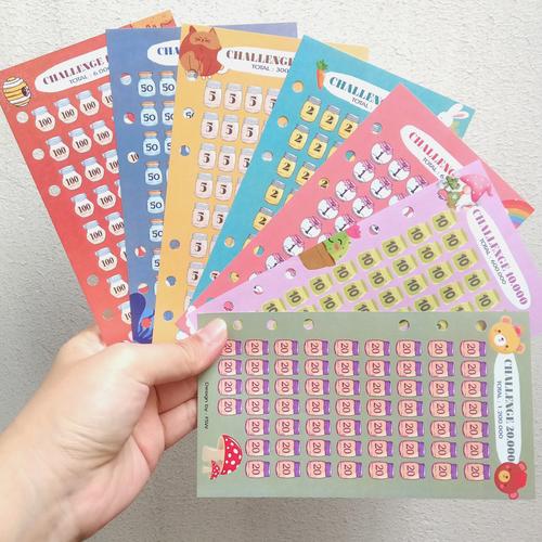 Jual KERTAS BINDER A6 SAVING CHALLENGE/ TANTANGAN NABUNG RAINBOW SERIES ...