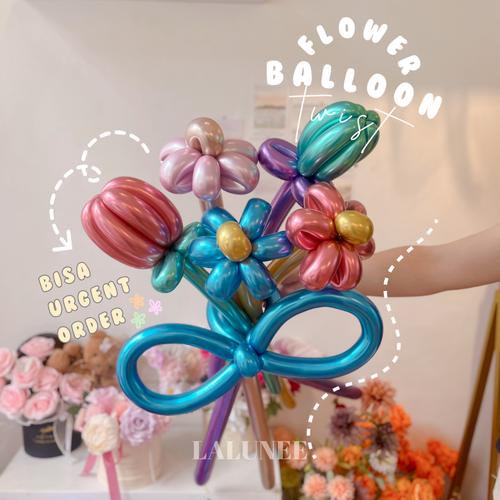 Jual Korean Flower Balloon Twist - Buket Bunga Balon Ulang Tahun Wisuda ...