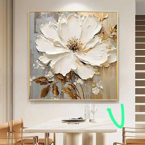 Promo lukisan bunga timbul modern dinding hotel modern art - 80x80Cm ...