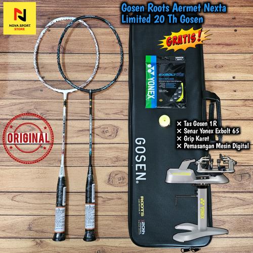 Jual Raket Badminton Gosen Roots Aermet Nexta - White, Paket 1 - Kab ...