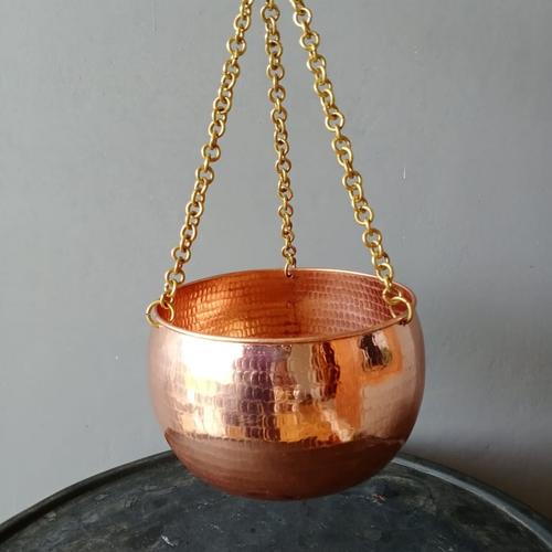 Jual Kerajinan Logam Tembaga Pot Tanaman Dan Bunga Gantung Model ...