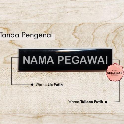 Jual Name Tag / Papan Nama Kejaksaan - Nametag - UB list putih, Paku ...