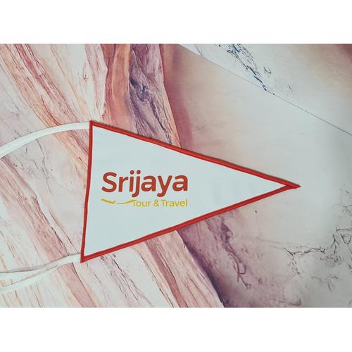 Jual Bendera Segitiga Tour Travel Guide Custom Printing 2 Sisi / Cetak ...