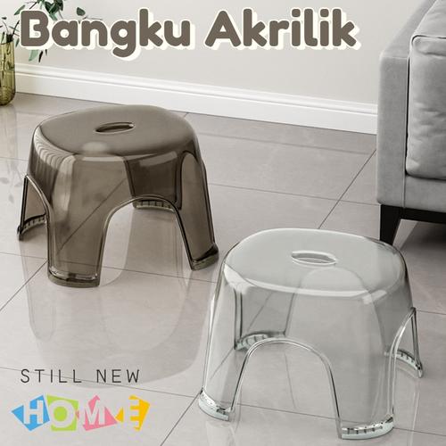 Jual Bangku Akrilik Transparan / Acrylic Transparent Small Stool/Kursi ...