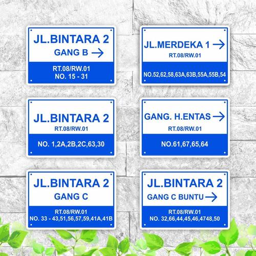 Jual PAPAN NAMA GANG | PAPAN NAMA JALAN AKRILIK CUSTOM SESUAI PESANAN ...