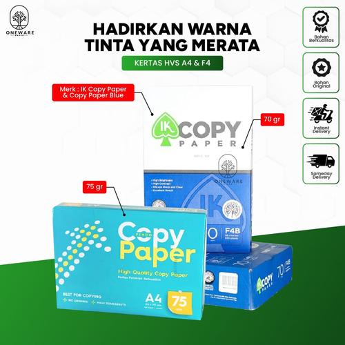 Jual Kertas HVS A4 dan F4 Ik Copy Papper, Mirage Fotocopy Per 1 Dus ...