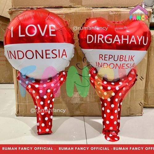 Jual Balon Foil Dirgahayu PENTUNG BULAT / PENTUNG LOVE 40 CM / Balon ...