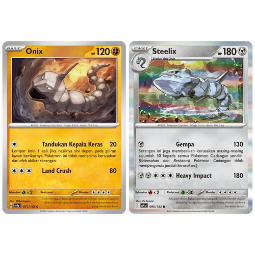 Jual Pokemon TCG Indonesia - Onix, Steelix Evoline sv4s Pertemuan ...