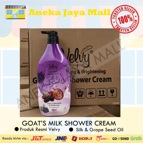 Promo Velvy Goats Milk Shower Cream 1000ml - SILK & GRAPE SEED OIL ...