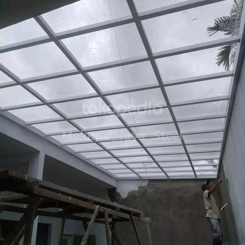 Jual Kanopi geser atau kanopi sliding modern atap solarflat rangka ...
