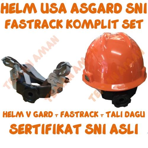 Jual Helm USA Asgard SNI fastrack safety komplit complete set inner fasetrack dan tali dagu ...