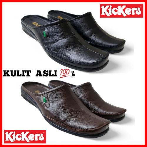 Jual Sandal Kulit Kickers - Sendal Selop Pria - Sepatu Sandal Kickers ...