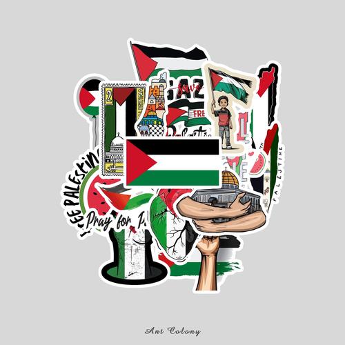 Jual Stiker Palestina Sticker Vinyl Doff Laminasi | Stiker Free ...