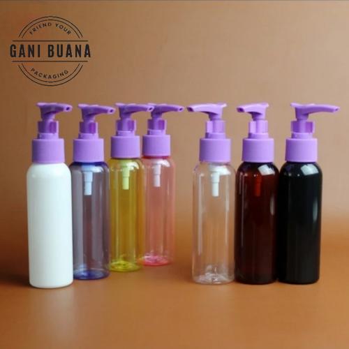 Jual BOTOL PUMP 100ML TUTUP PUMP CLIP UNGU/BOTOL PUMP 100ML BR TUTUP ...