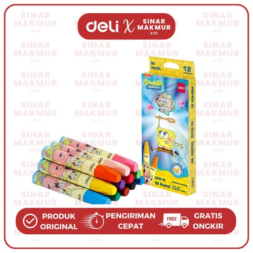 Promo Crayon/Oil Pastel Spongebob Squarepants 12 Warna Deli EC218-12 ...