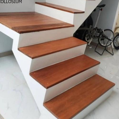 Jual papan kayu mahoni 80 x 30 x 3 cm anak tangga ambalan finish siap ...