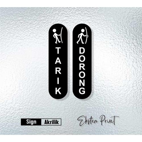 Jual Sign Push Pull Tarik Dorong Akrilik Signage Acrylic - Hitam ...