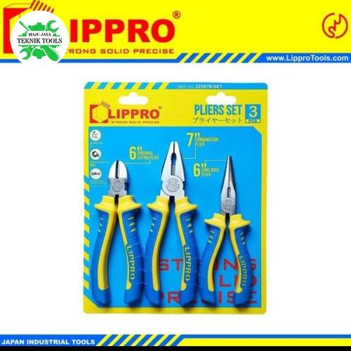 Jual LIPPRO TANG SET 3 PCS - Tang Kombinasi Tang Potong Tang Lancip ...