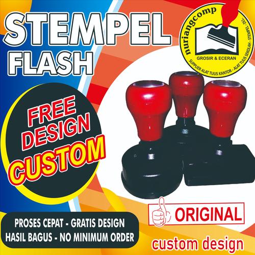 Jual stempel otomatis/flash tanpa bantalan. murah dan berkualitas - standar, 1 warna - Jakarta ...