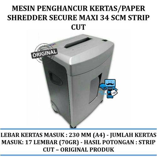 Jual Mesin Penghancur Kertas / Paper Shredder Secure Maxi 34 SCM ...