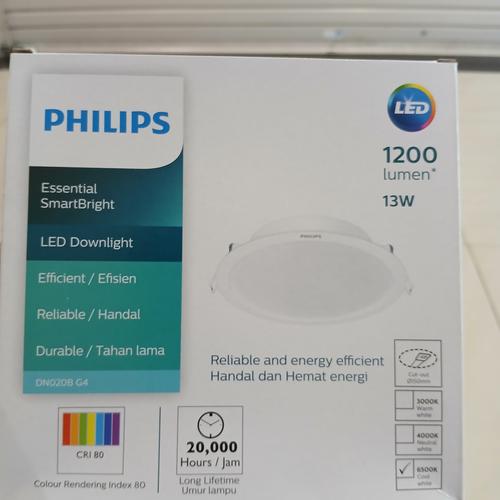 Jual Lampu downlight panel LED 13 wat Philips DN020B hemat energi, 65k ...