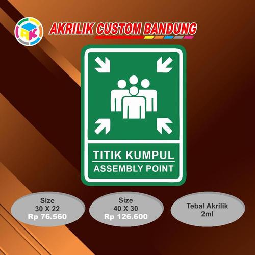 Jual AKRILIK- SIGN RAMBU RAMBU PLANG TITIK KUMPUL - 30 X 22, ASSEMBLY ...