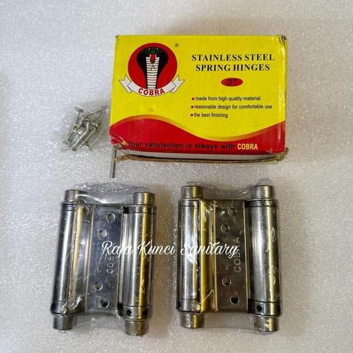 Jual Spring Hinge/ 3”/ 3 Inch/ Engsel Koboi/ Engsel Cobra/ Stainless ...