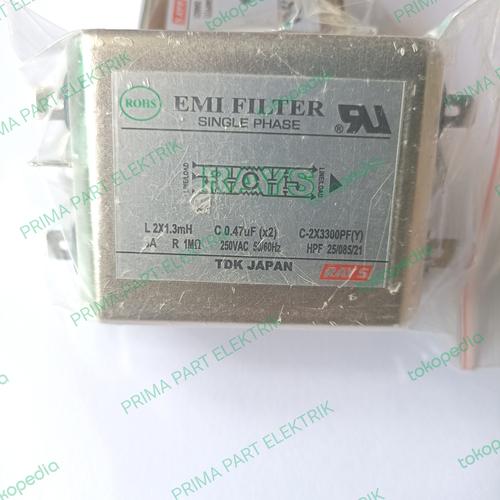 Jual Noise filter, EMI FILTER TDK JAPAN C-2X3300PF(Y) 250V 3A RAYS ...