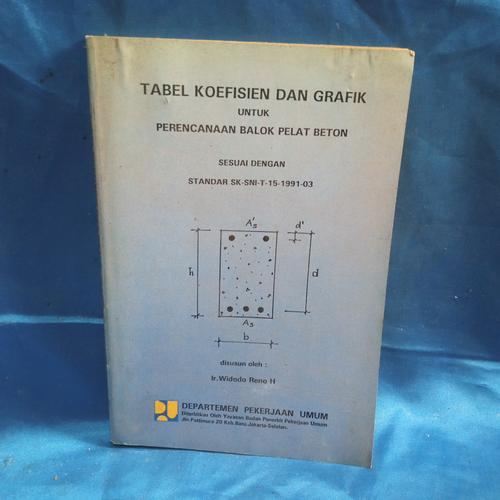 Jual Tabel Koefisien Dan Grafik Untuk Perencanaan Balok Pelat Beton ...