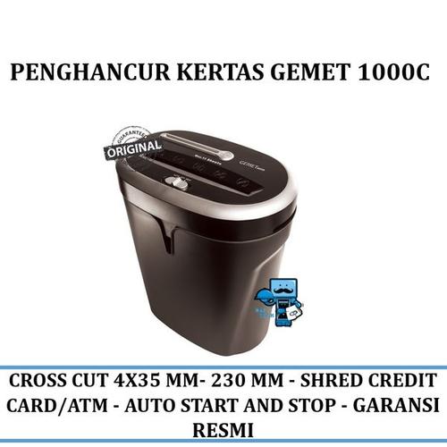 Promo Mesin pengahancur Kertas GEMET 1000C NEW Cross Cut - Garansi 1 ...
