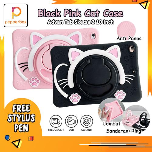 Promo Casing Advan Tab Sketsa 2 10 Inch Softcase Kartun Cat Casing Anak ...