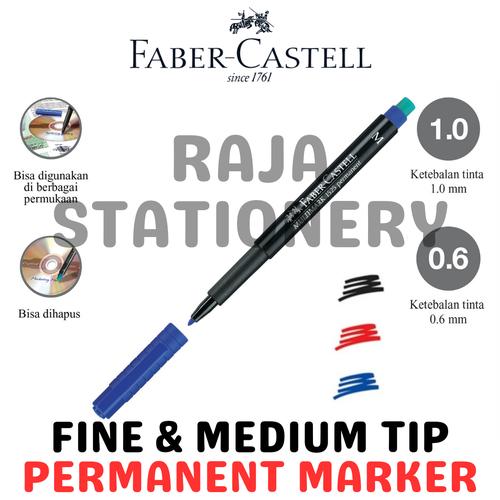 Jual Faber Castell Permanent Marker Multimark OPF OPM Black Blue Red ...