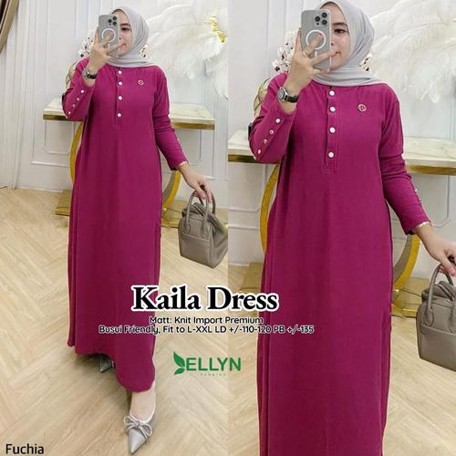 Jual Baju Terusan Wanita Muslim Longdress Kaila Dress R1 - Kota ...