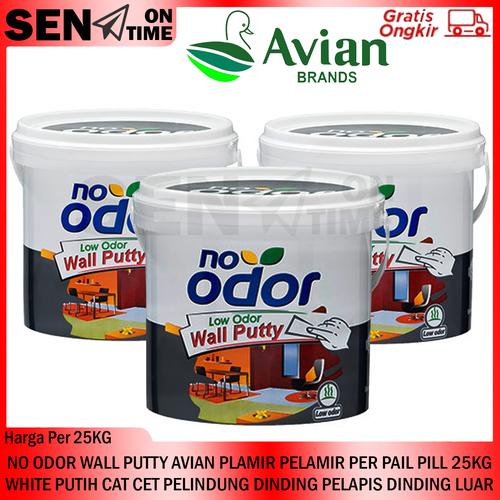 Jual PLAMIR PELAMIR NO ODOR WALL PUTTY AVIAN PER PAIL PILL 25KG WHITE ...