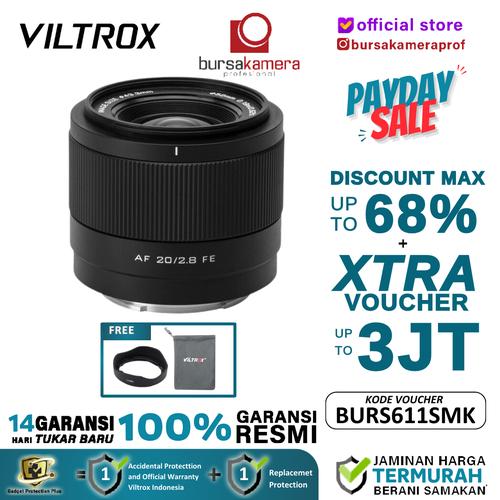 Promo Viltrox AF 20mm f2.8 FE Sony Fullframe Viltrox AF 20 mm f/2.8 ...