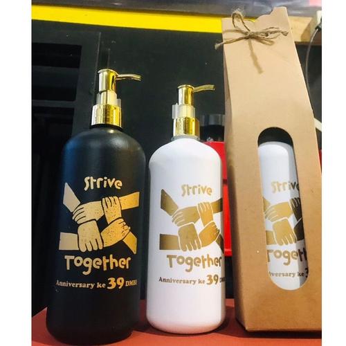 Jual BOTOL SABUN DAN SHAMPO CAIR PUMP AESTHETIC 500ML CUSTOM NAMA ...