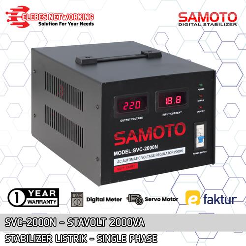 Jual SVC 2000N Stabilizer SAMOTO 2000VA 1400Watt AVR Stavolt Servo ...