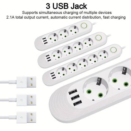 Promo Stop Kontak USB 3Port Colokan Listrik 3 & 4 Lubang 1.8m Stop ...