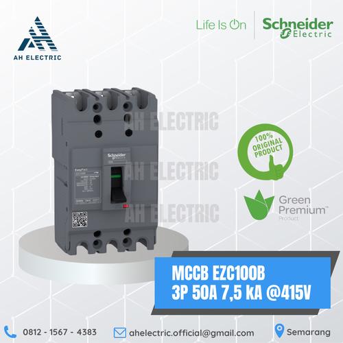 Jual SCHNEIDER MCCB 50A 3P 3 Pole 7.5 kA EZC100B3050 EZC100B EZC100 / BREAKER SCHNEIDER / NFB ...